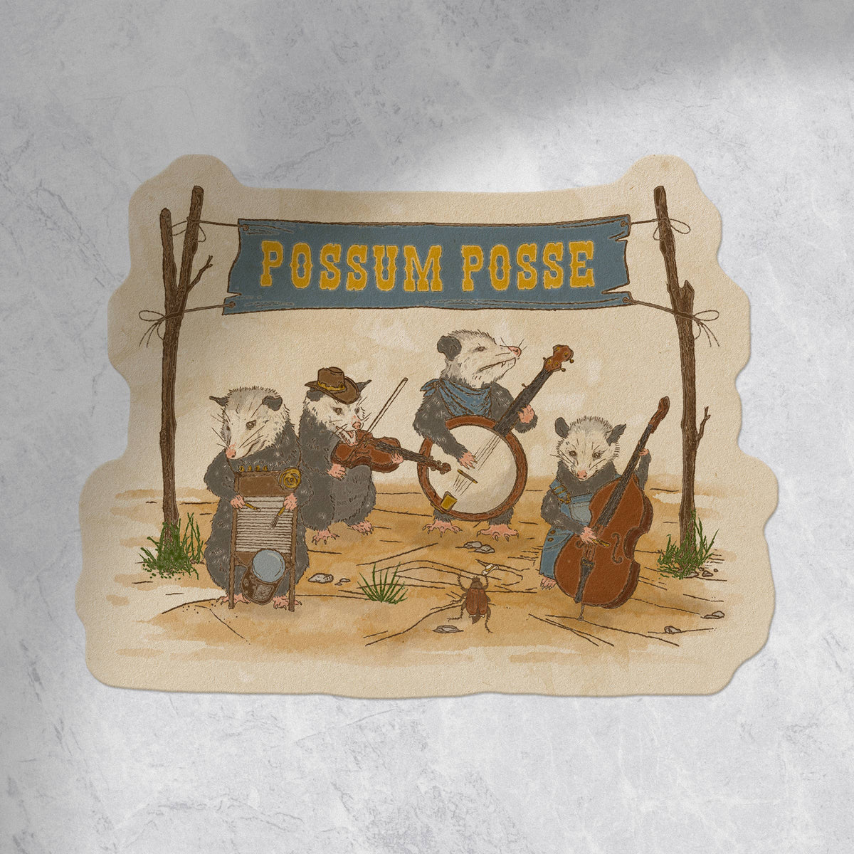 Possum Posse Band Sticker – Sipsey Wilder
