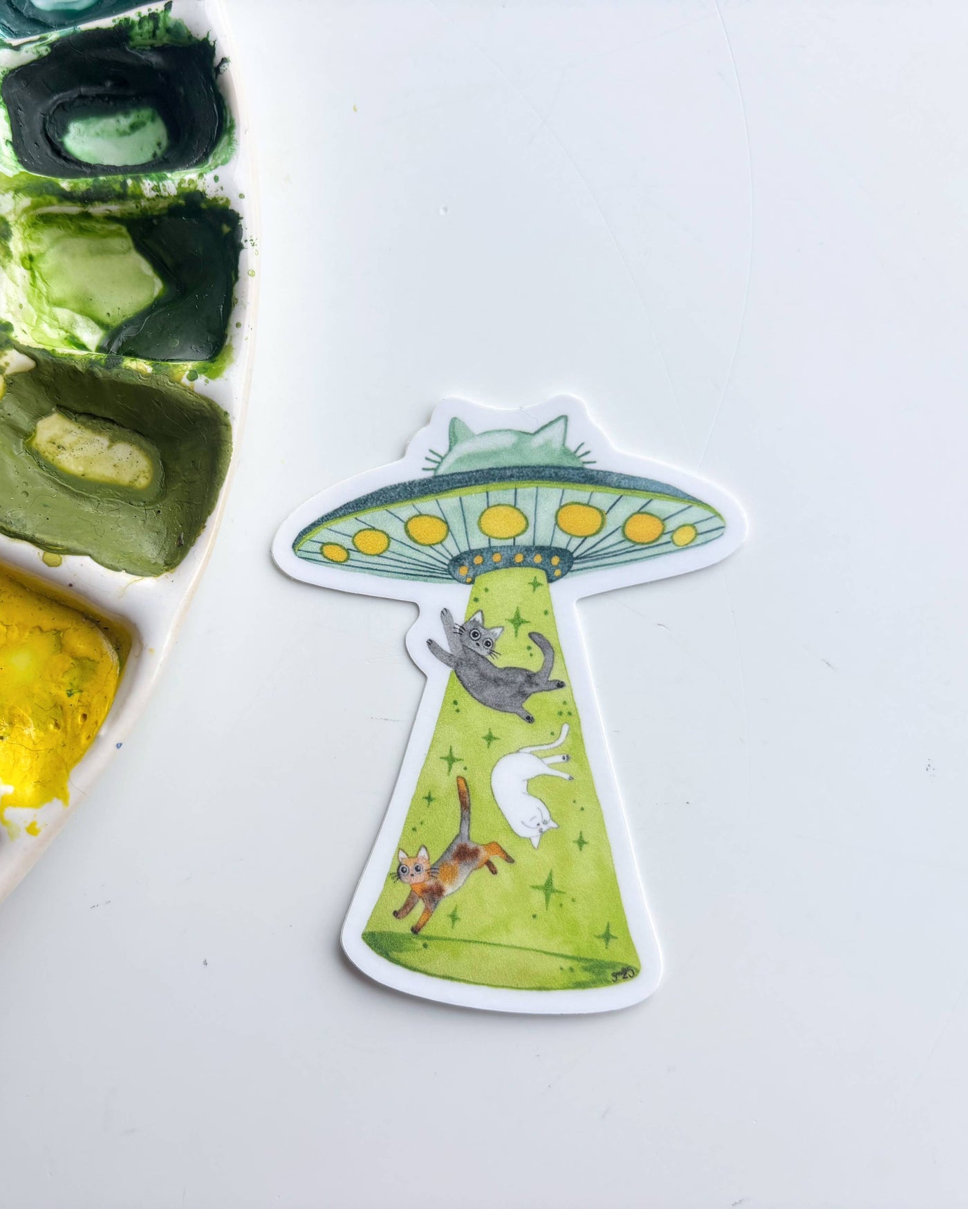 Alien Abduction Cats Vinyl Sticker – Sipsey Wilder