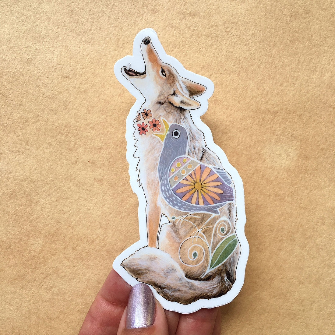 Decorative Coyote Vinyl Sticker – Sipsey Wilder