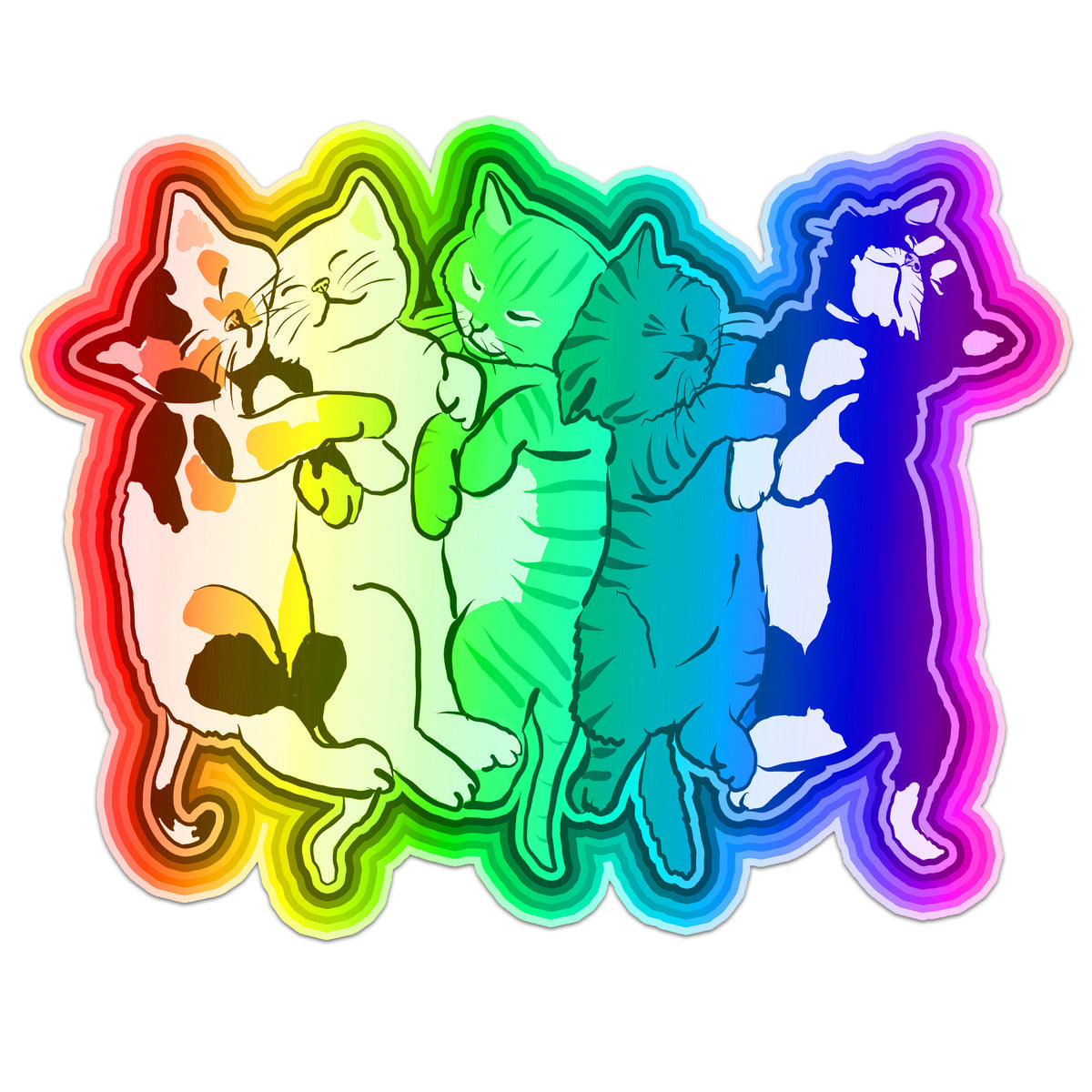 Rainbow Kittens Vinyl Sticker – Sipsey Wilder