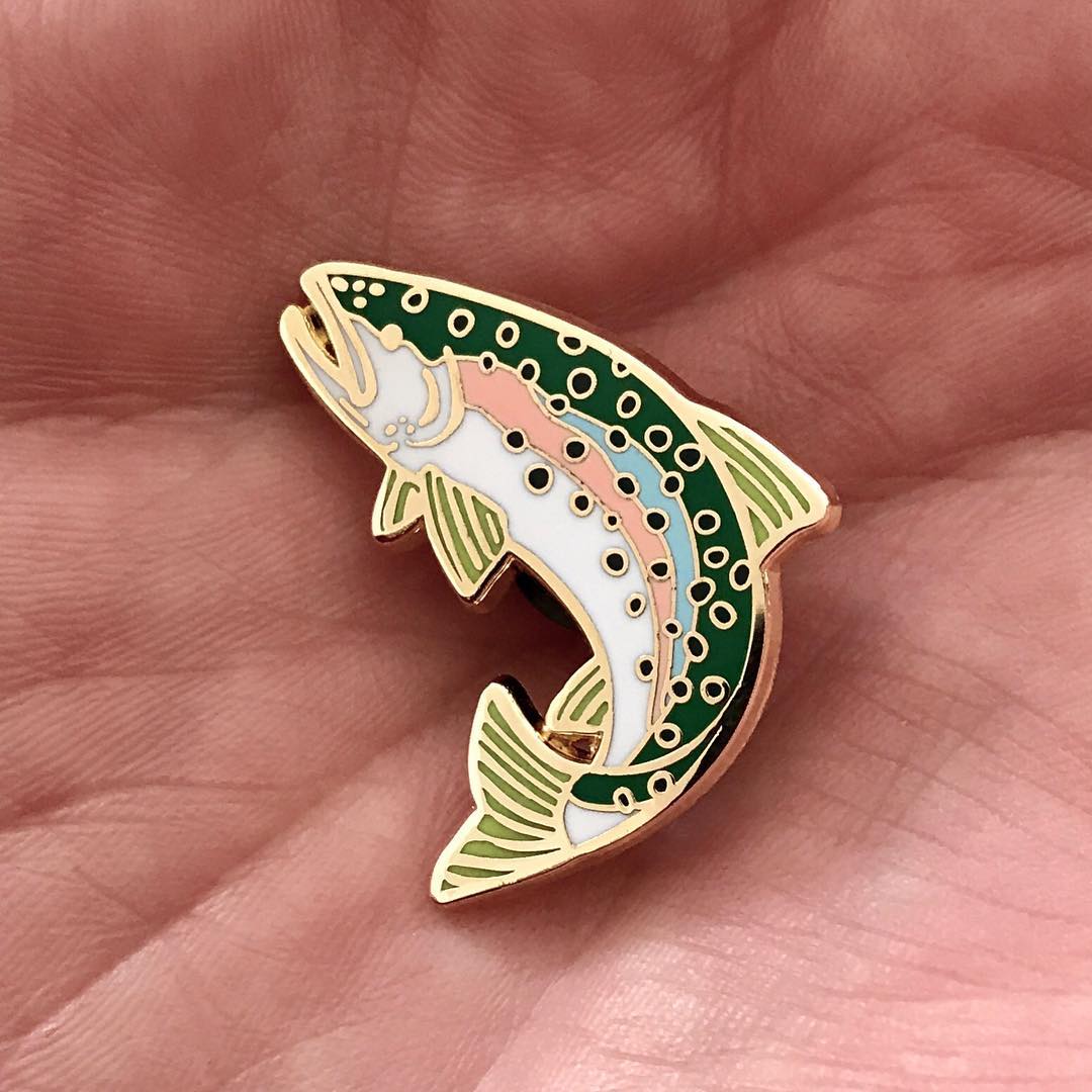 Rainbow Trout Enamel Pin – Sipsey Wilder